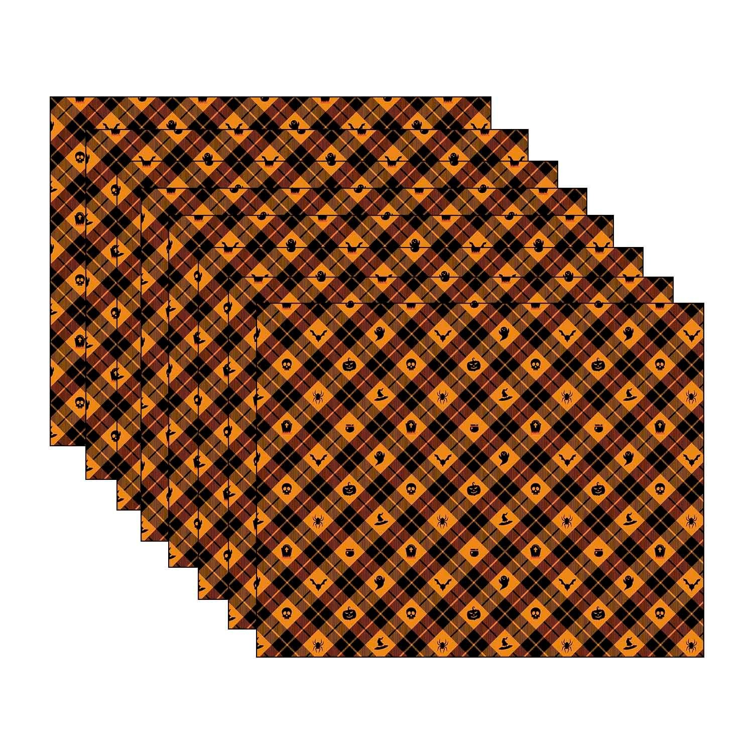 Kit Jogo Americano Halloween Misto - 8 Peças | MadeiraMadeira