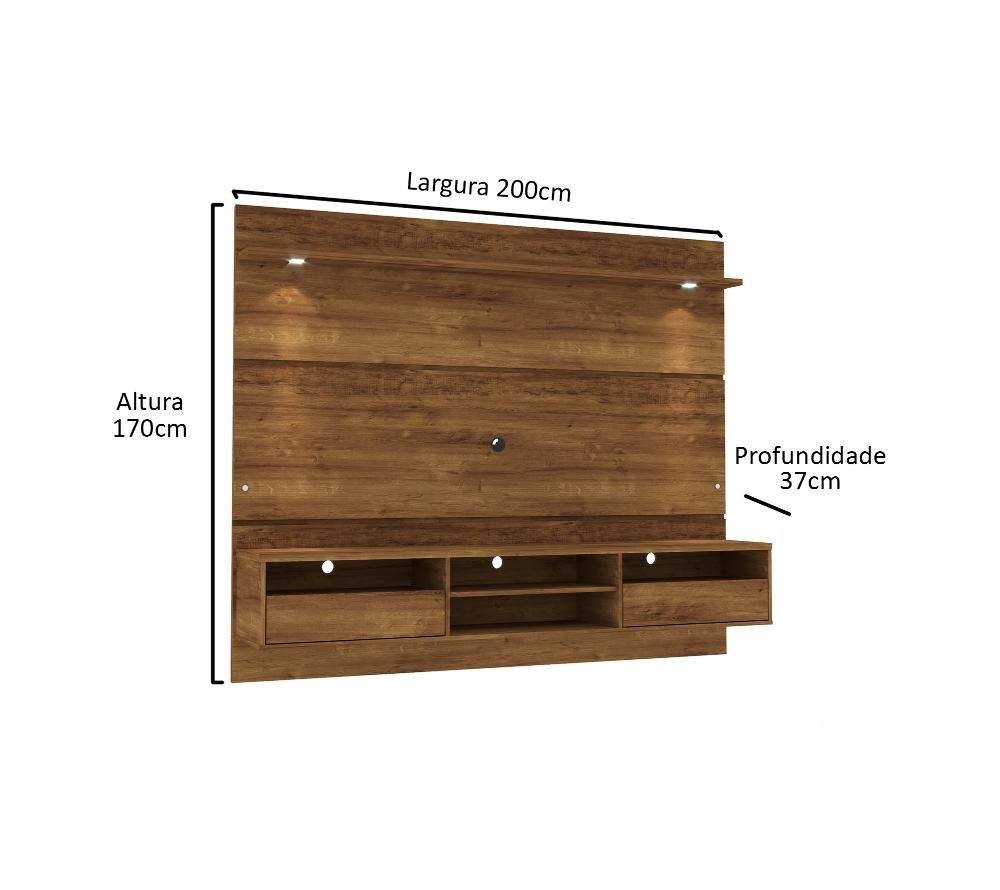 Home Suspenso Para TV Até 60 Polegadas com Led e Gavetas Angra - Canela ...