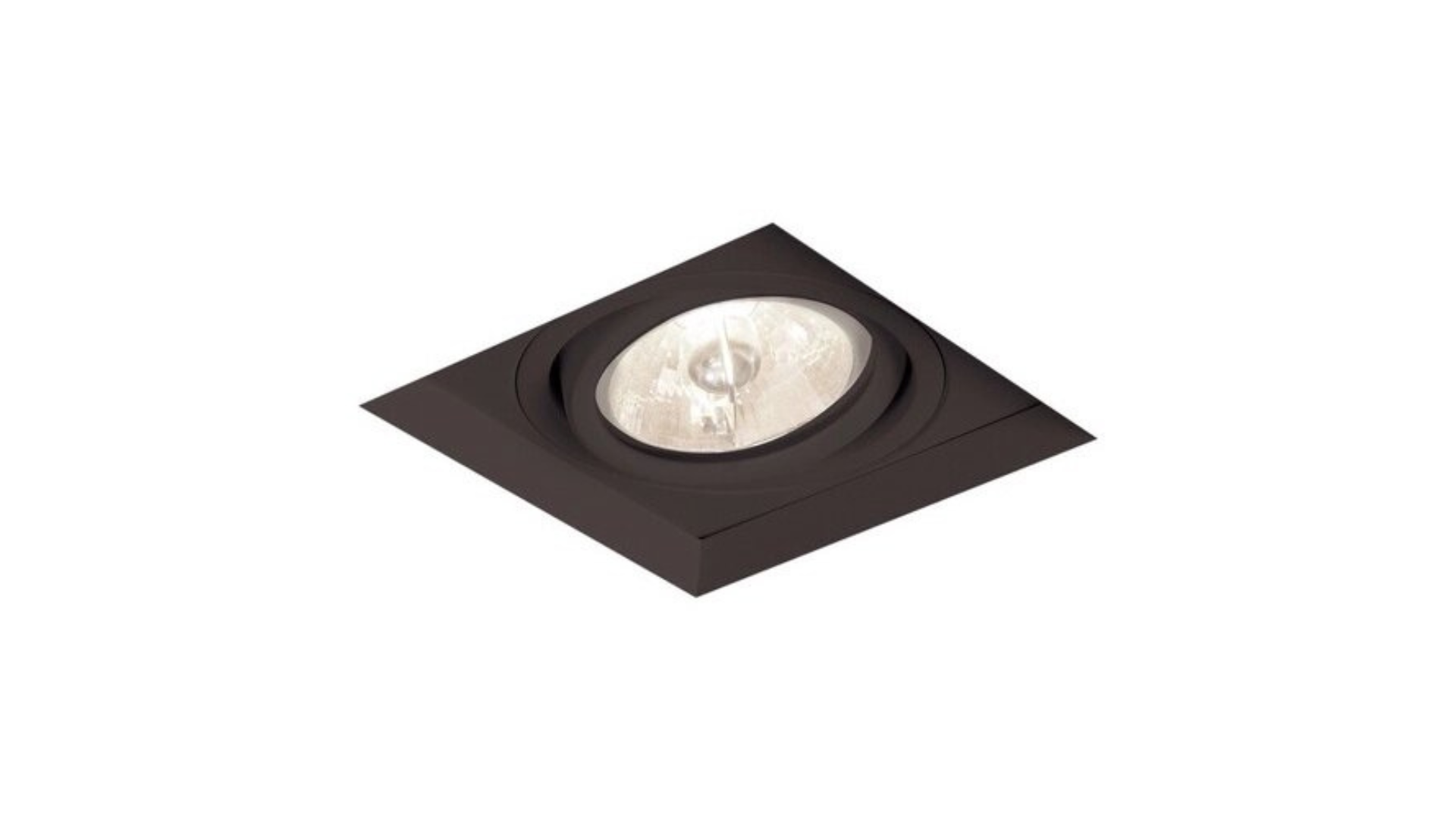 Spot Embutir PAR20 Quadrado Preto No Frame - Opus | MadeiraMadeira