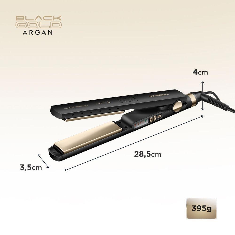 Prancha Alisadora Black Gold Argan Mondial P-30 Prancha Alisadora P-30 Bivolt | MadeiraMadeira
