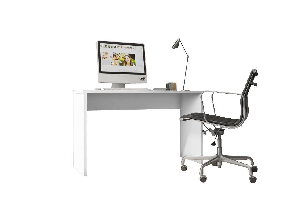 Mesa para Computador Escrivaninha Beta Branco White - Fdecor | MadeiraMadeira