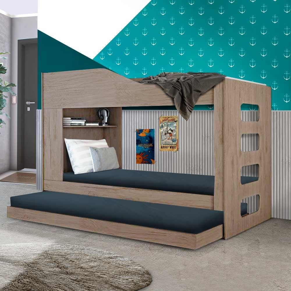 Treliche Solteiro 100% MDF Canion Hibisco Incabrás | MadeiraMadeira