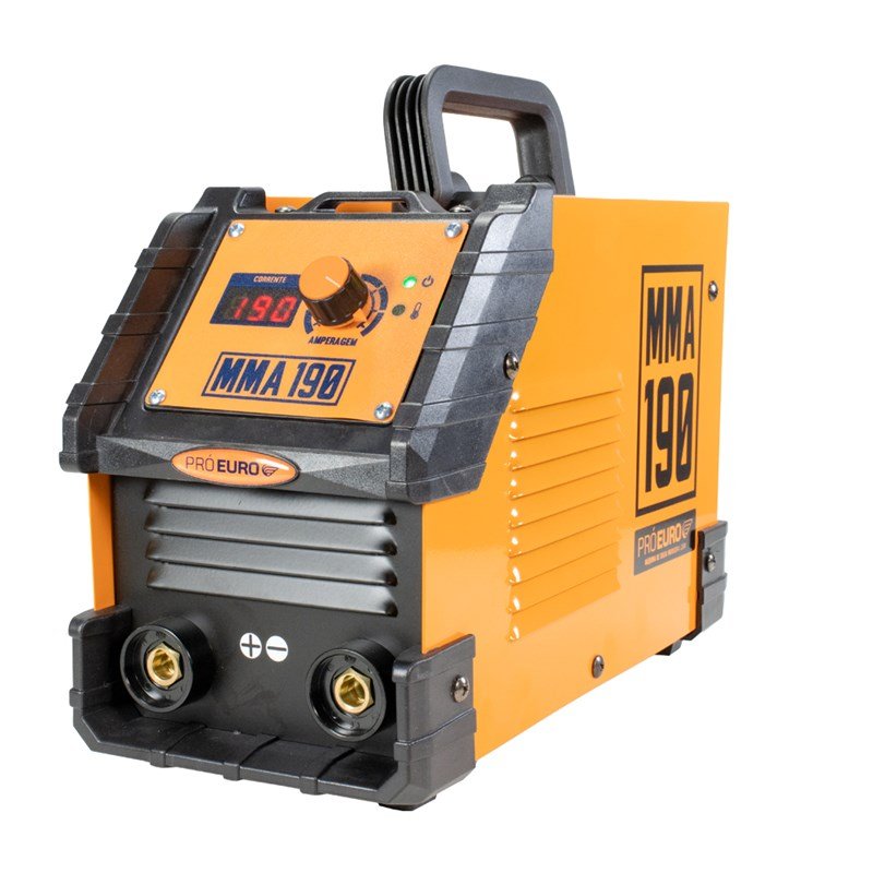 Maquina solda inversora mma 190 220v - pro-euro + eletrodo 6013 2.5mm - 250g | MadeiraMadeira