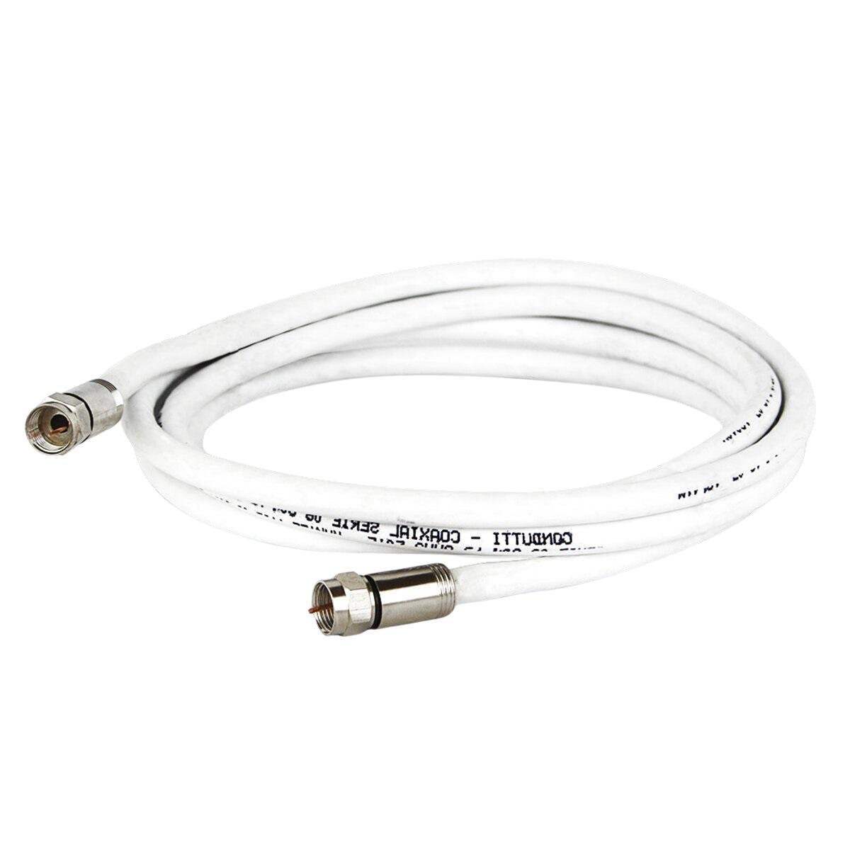 Cabo Coaxial Rg6 2 Metros 75Ohm Com Conectores | MadeiraMadeira