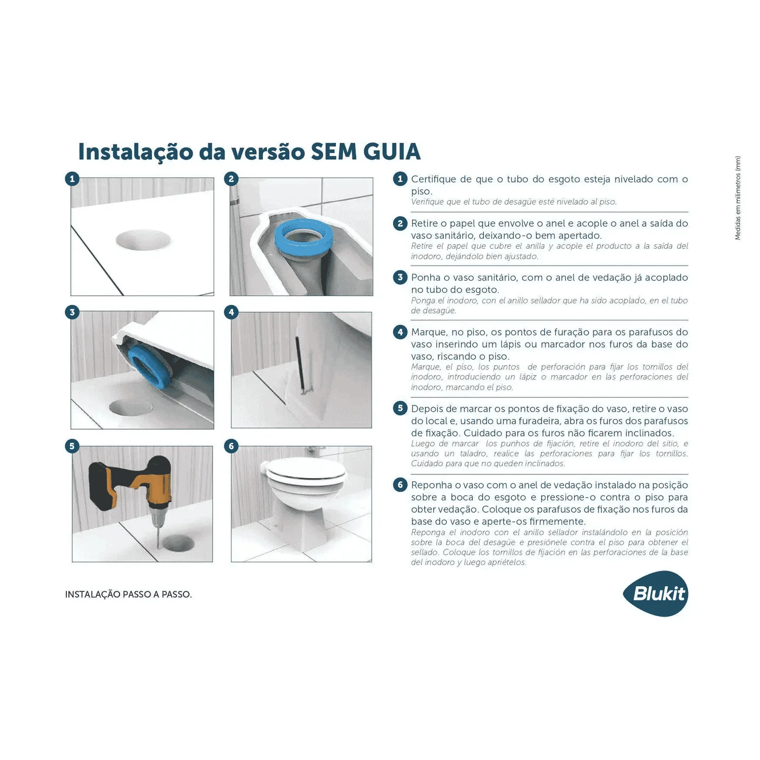 Anel de Vedação Borracha Sistema Universal para Vaso Sanitário com Guia ...
