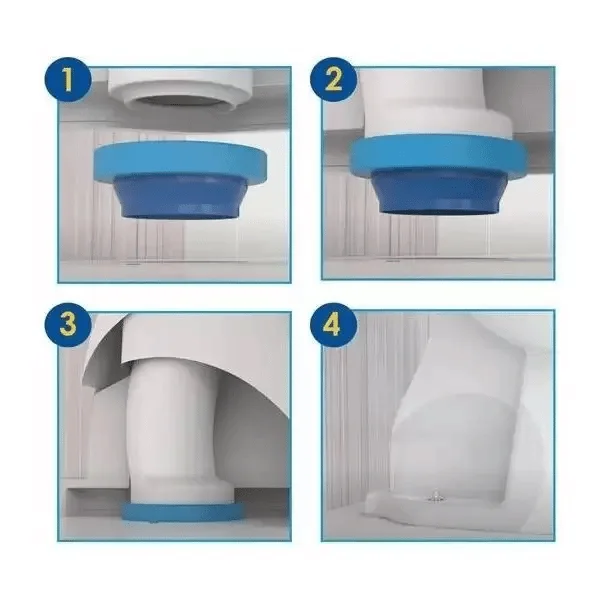 Anel de Vedação Borracha Sistema Universal para Vaso Sanitário com Guia ...
