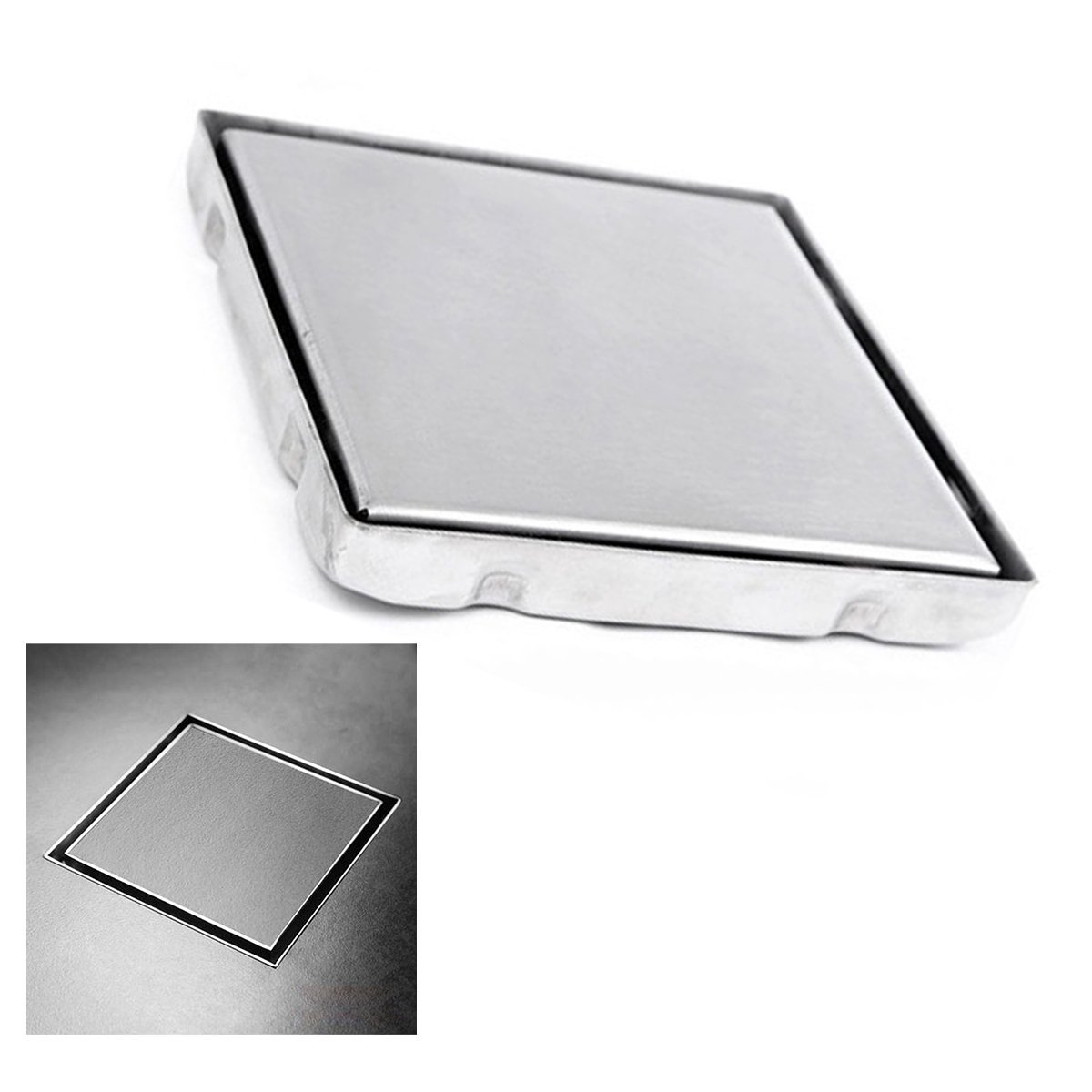 Ralo Oculto 15x15 Invisivel Inox Banheiro Lavabo Anti Odor Lavanderia ...