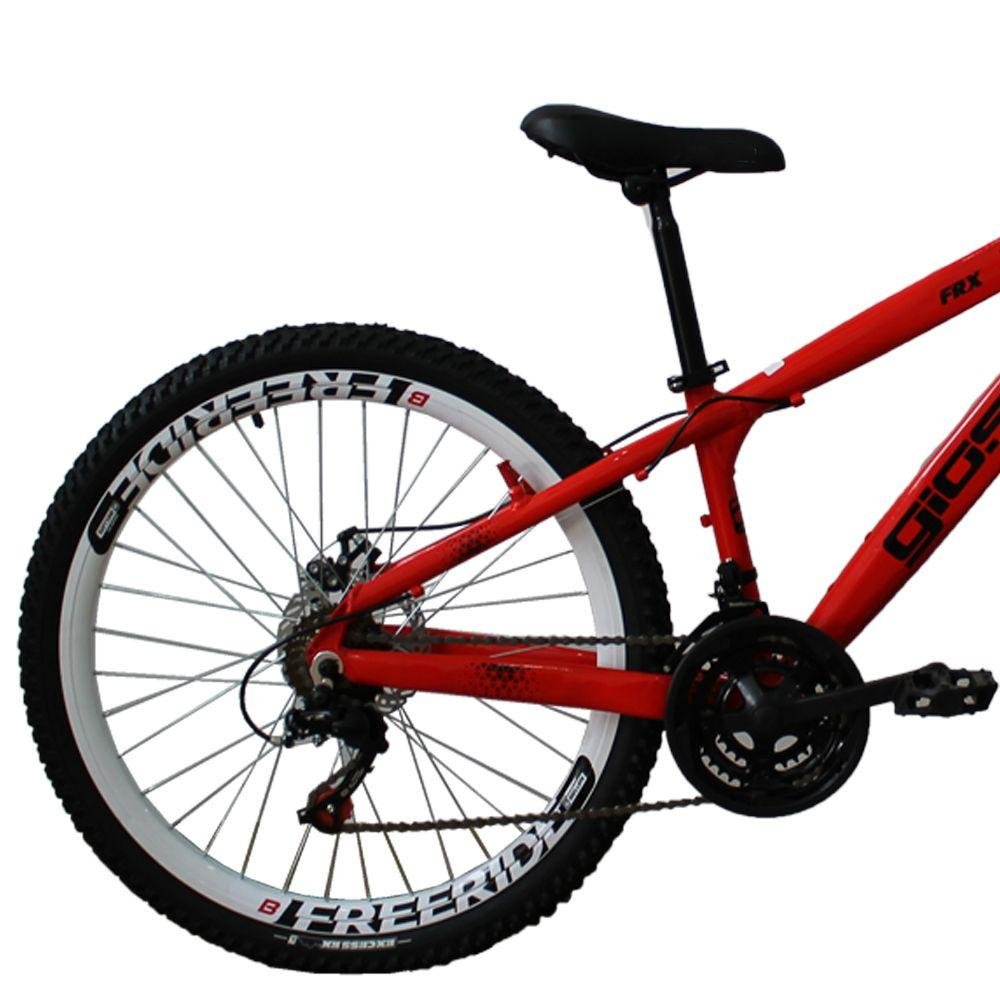 Bicicleta MTB Freeride Aro 26 21 Vel Vermelho Neon Gios FRX ...