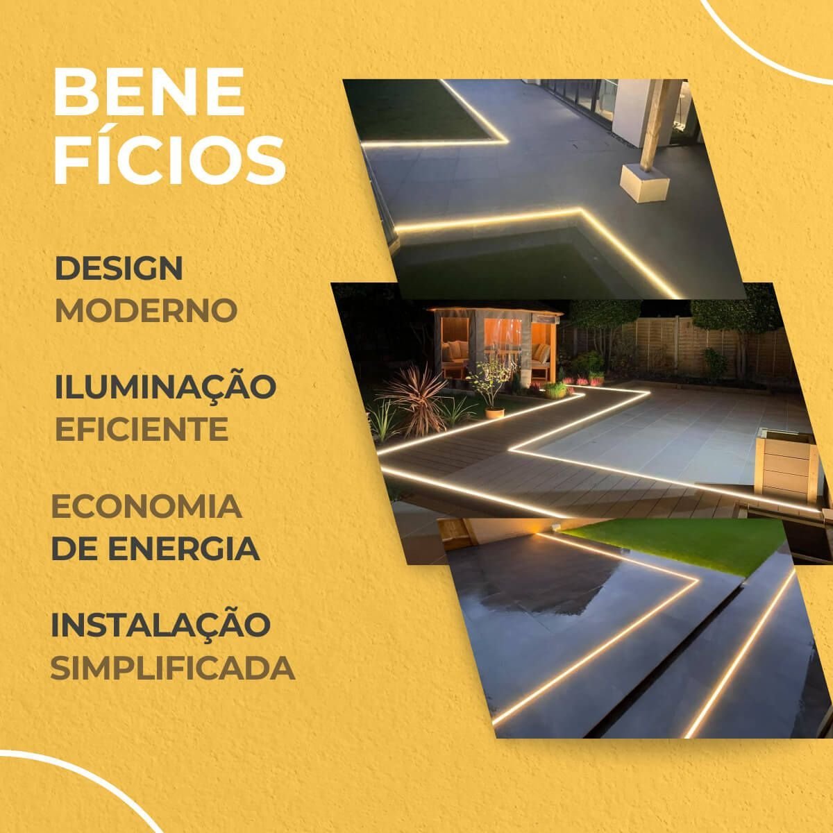 Perfil Led Embutir 28x11mm Ip65 2m Solo Garagem Externo Iluminação ...