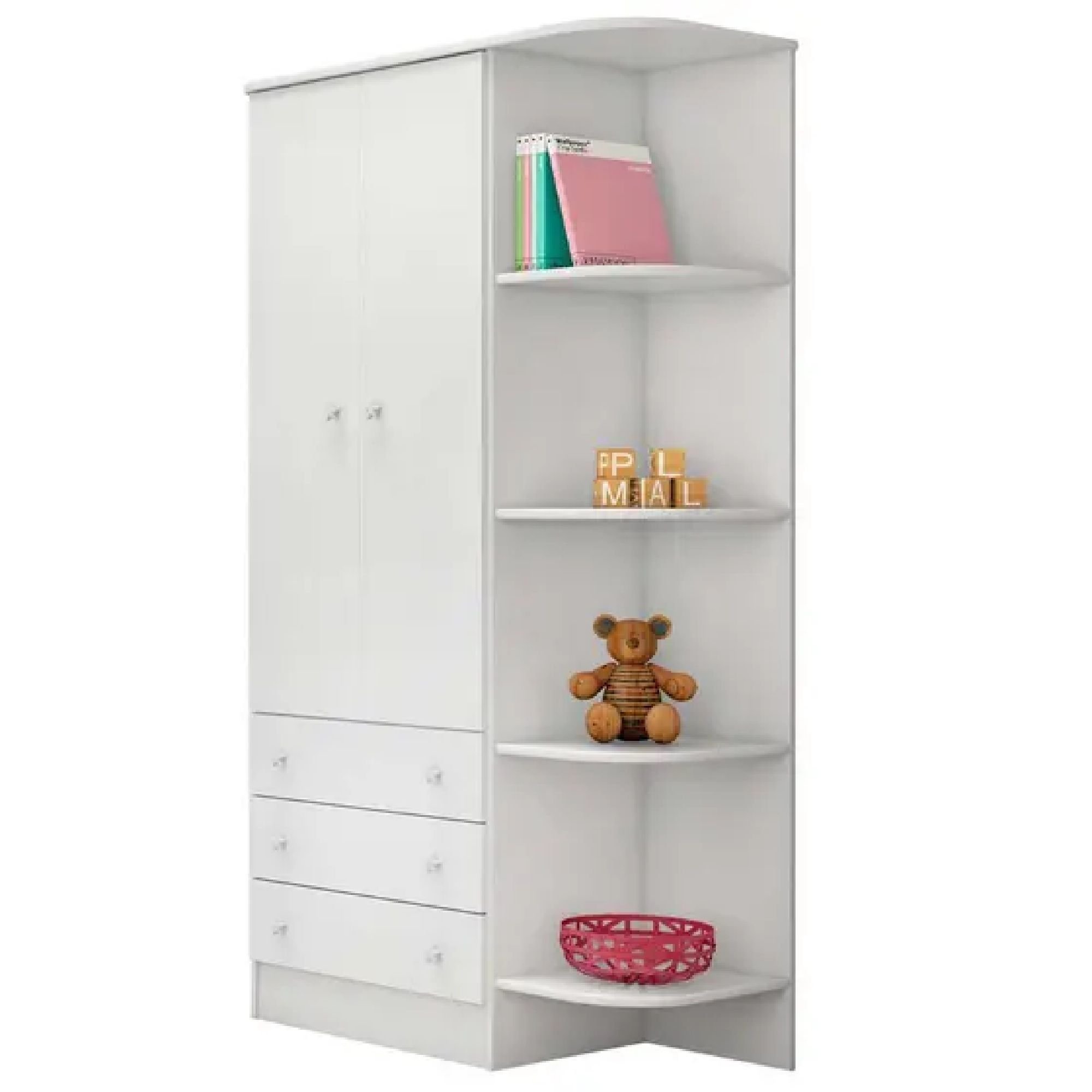 Guarda Roupa Infantil 2 Portas Doce Sonho - Qmove | MadeiraMadeira