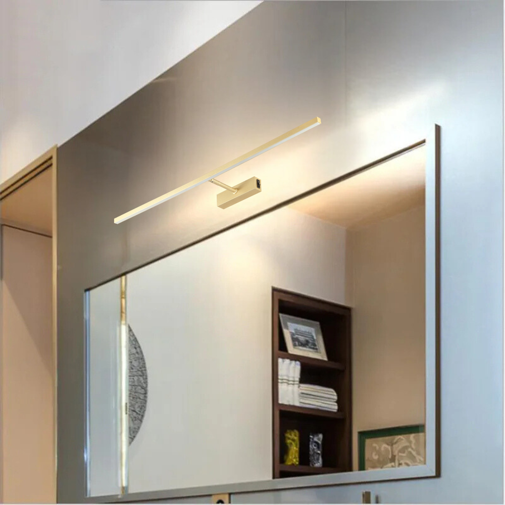 Arandela Articulada de Parede Joy 63cm Led 3000k Cor Champagne Spotline ...