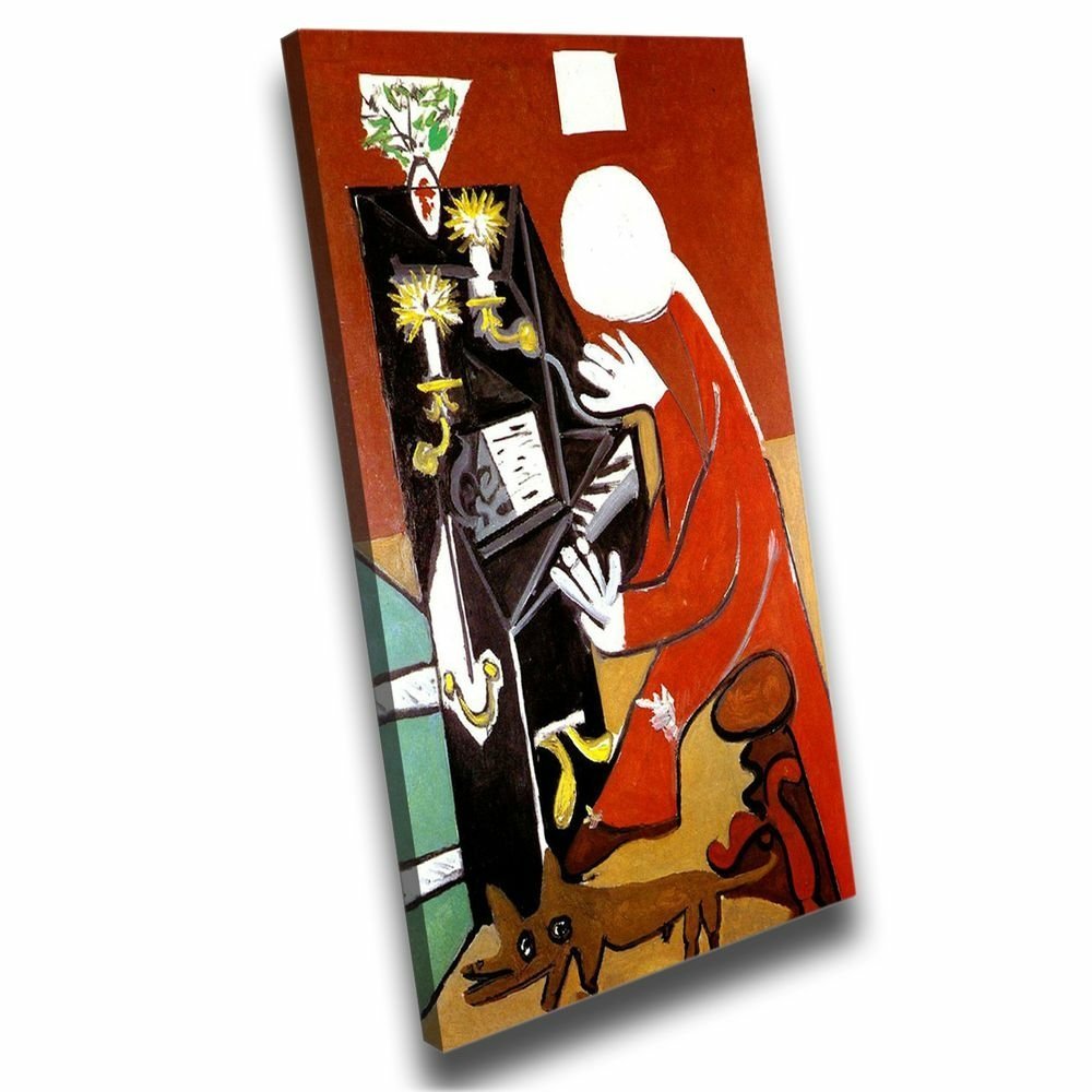 Quadro Decorativo Pablo Picasso o Piano:60x40 cm/PRETA | MadeiraMadeira