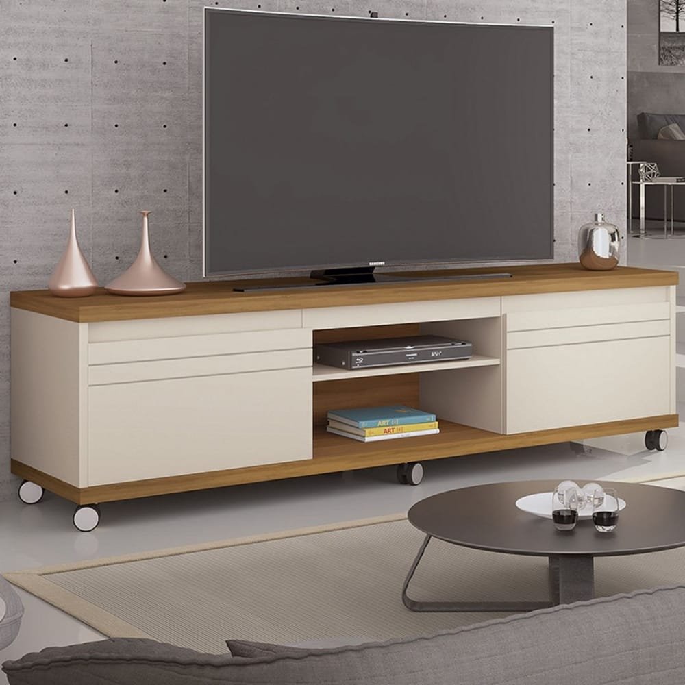 Rack Germai Mirage Freijó/ Off White | MadeiraMadeira