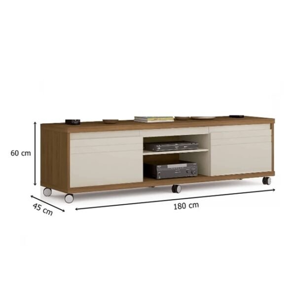 Rack Germai Mirage Freijó/ Off White | MadeiraMadeira