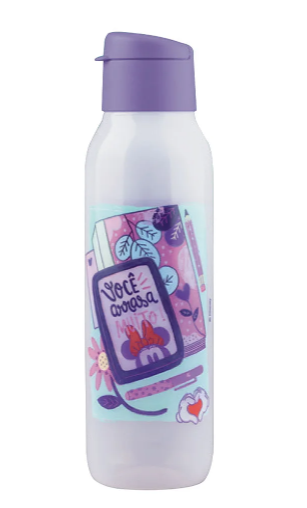 Tupperware Kit Eco Tupper Garrafa 750ml Minnie e Lancheira Snack Grande ...