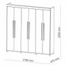 Guarda Roupa Casal 6 Portas com Espelho Elegance 1003780 Imbuia Rustico ...