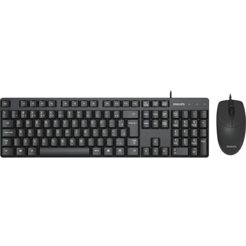Teclado e Mouse Usb Philips C254 Preto Spt6254 | MadeiraMadeira