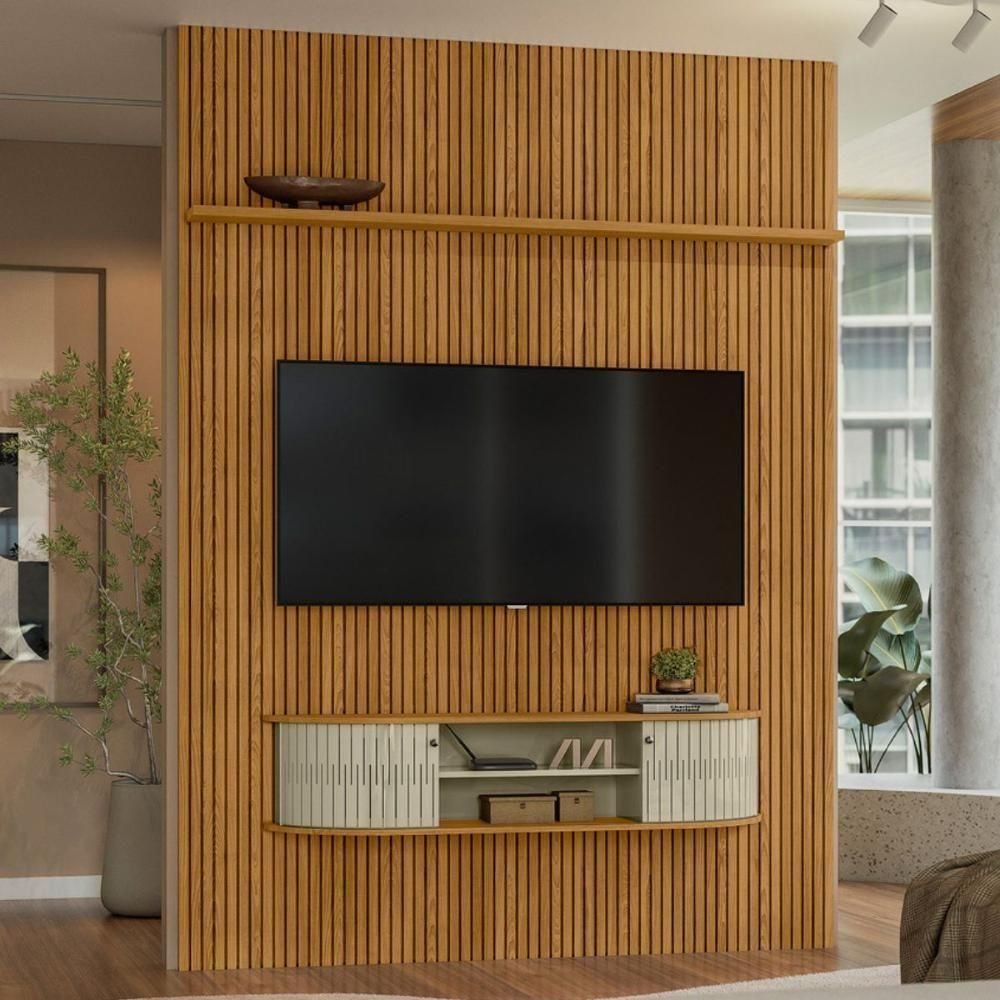 Estante Painel para Tv Starfall Cumaru Opala | MadeiraMadeira