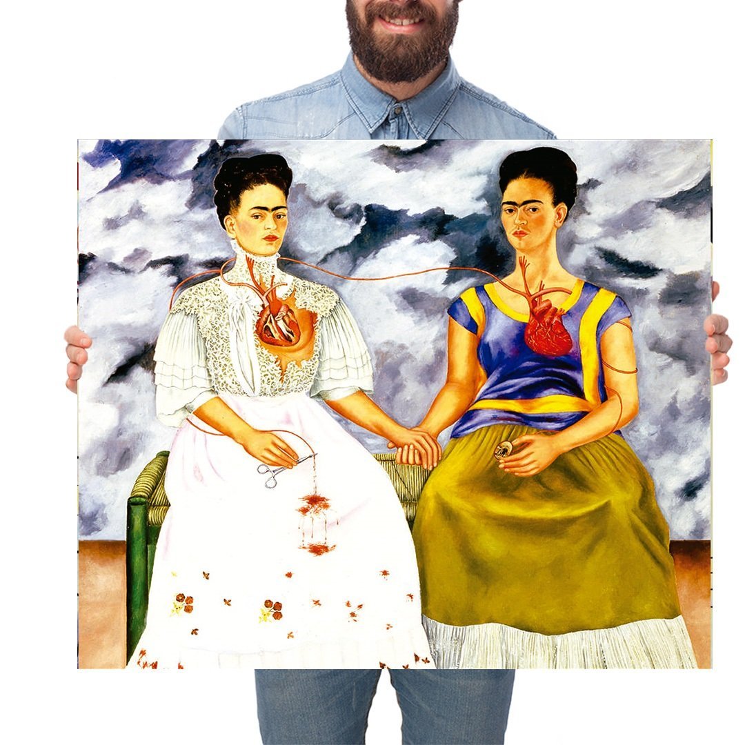 Quadro Decorativo Frida Kahlo As Duas Fridas:Grande 77x64cm/Chassi com ...