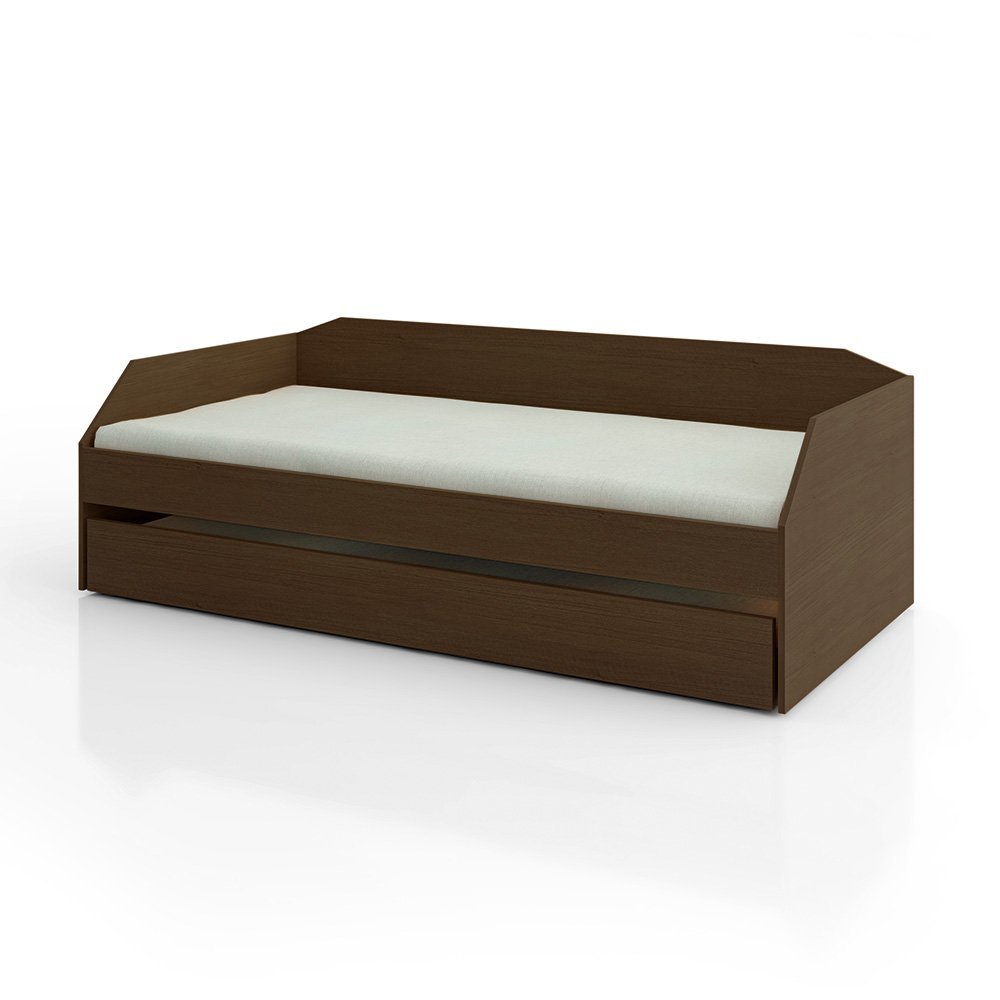 Bicama Solteiro Duo com Cama Auxiliar em Mdf Premium Imbuia ...