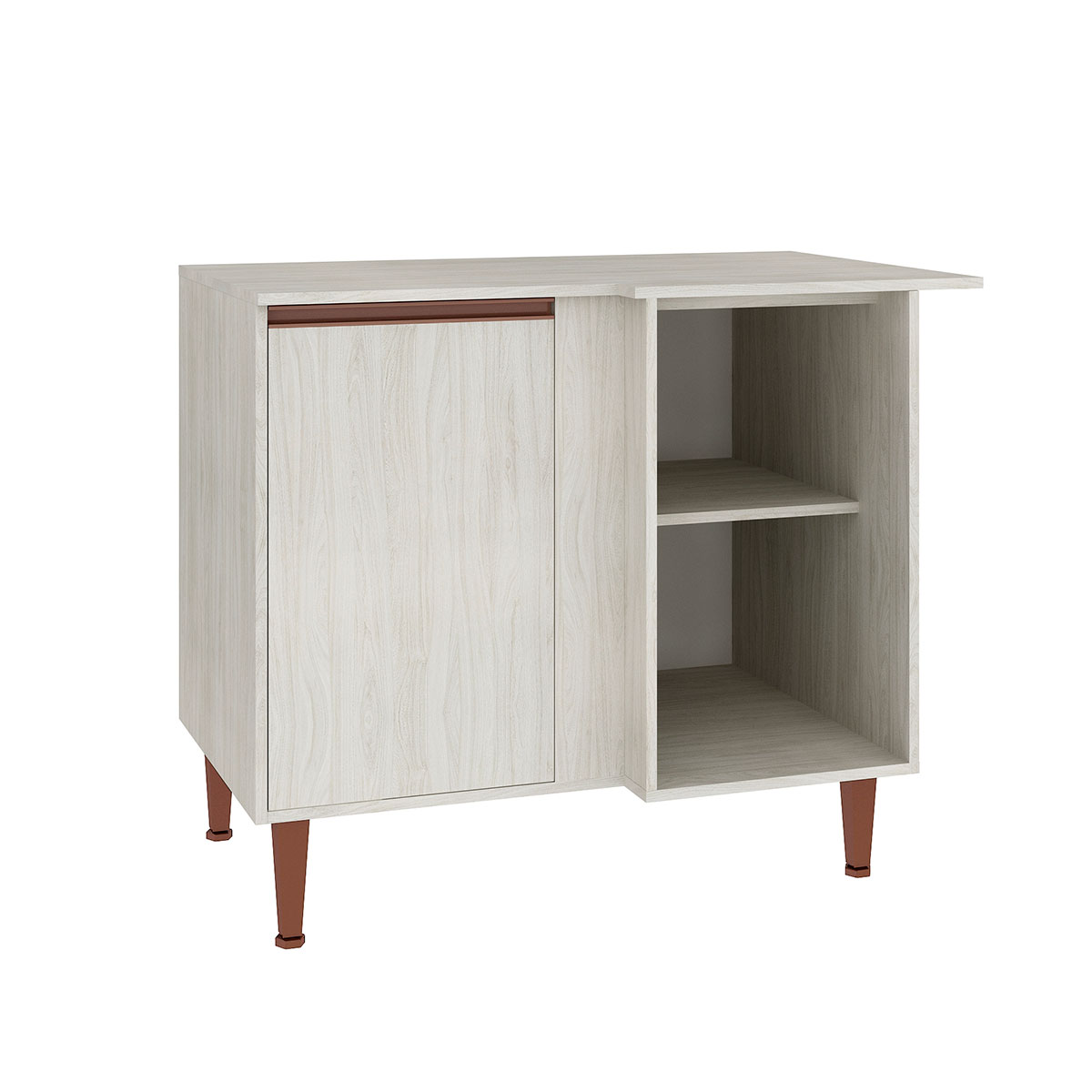 Balcão de Canto com 1 Porta para Cozinha 90 x 86 Cm New MDP Legno ...