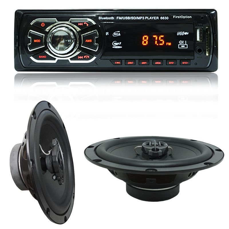 Rádio Mp3 Automotivo Bluetooth Fm Usb + Par Alto Falante Roadstar 6,5 ...