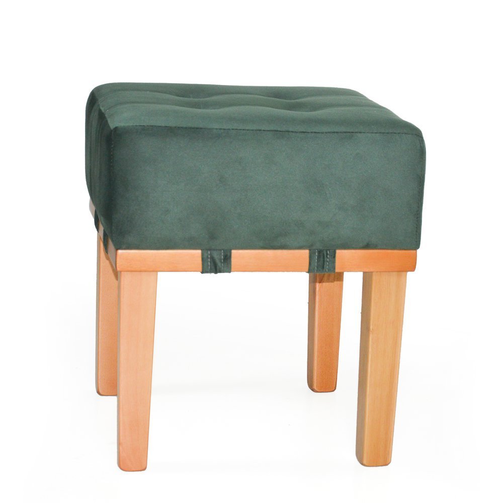 Pufe Quadrado Para Sala Apoio Para Os Pés 45cm Veludo Verde ...