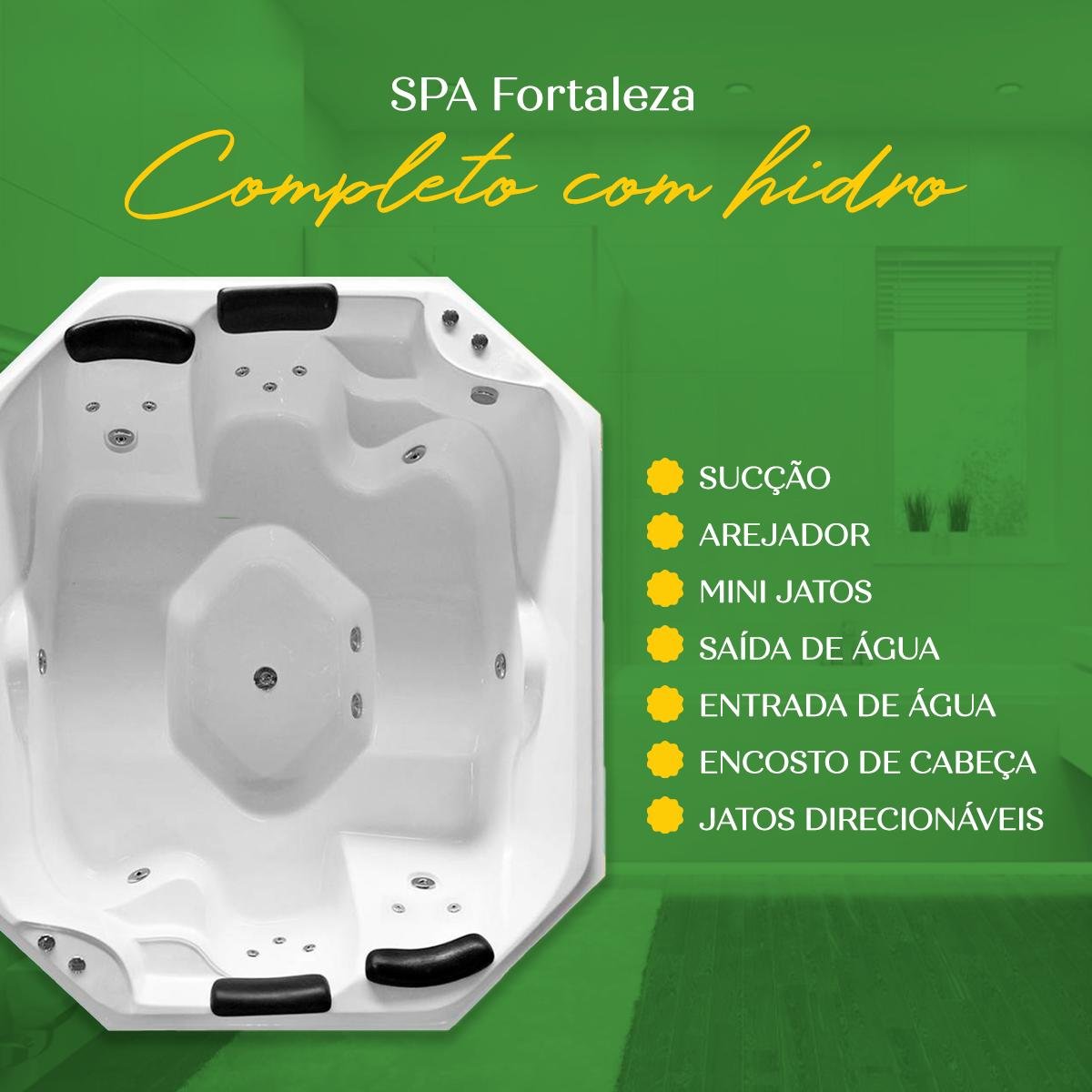 Spa Quadrado Fortaleza Completo com Hidro | MadeiraMadeira