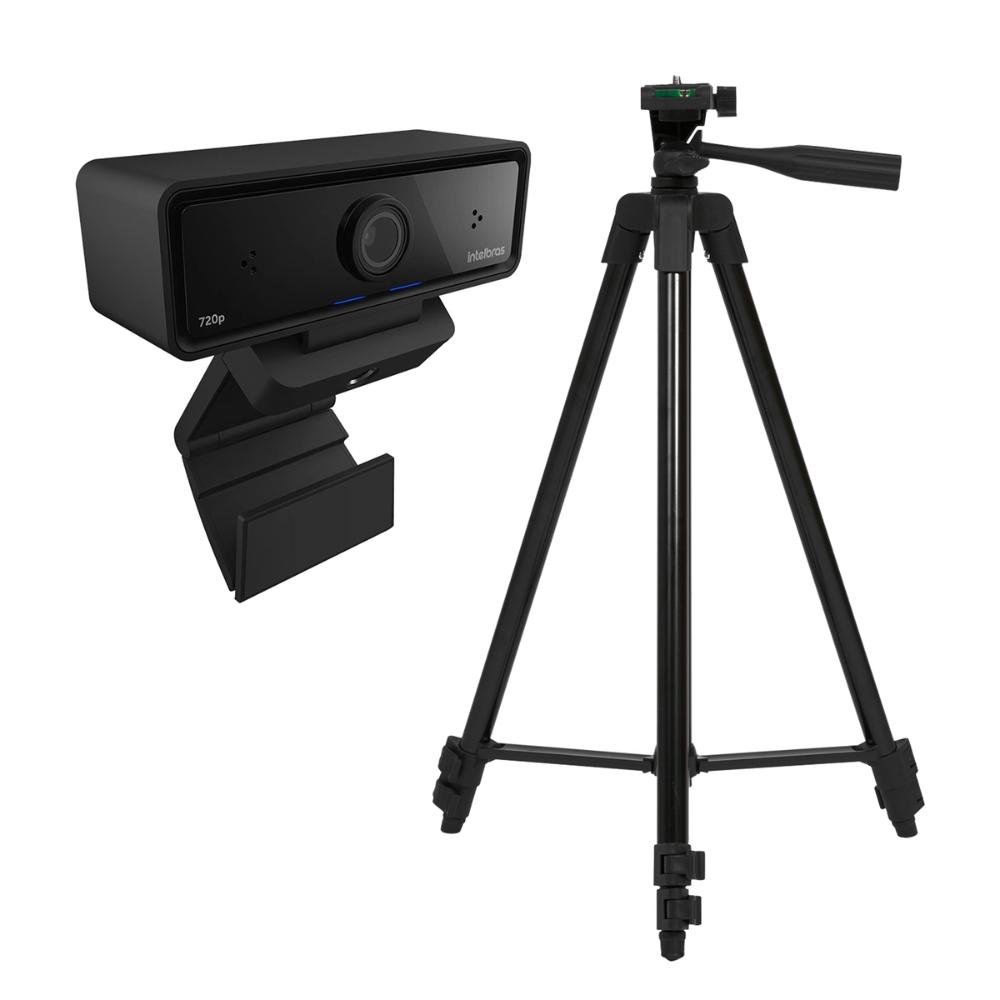 Webcam C/ Microfone Embutido Intelbras + Tripé Universal TL-TP-01-1 ...