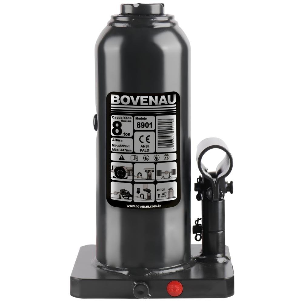 Macaco Garrafa Blindado 8 T Hidráulico 8901 Bovenau | MadeiraMadeira