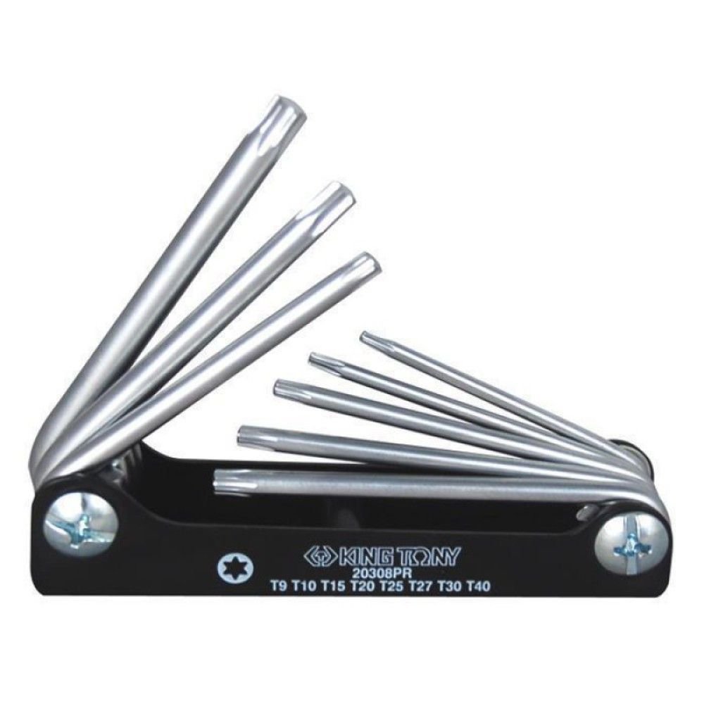 Jogo de Chave Torx Tipo Canivete 8pçs - King Tony 20308pr | MadeiraMadeira