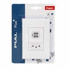 Tomada Simples+usb 10a 250v Pial - Legrand | MadeiraMadeira
