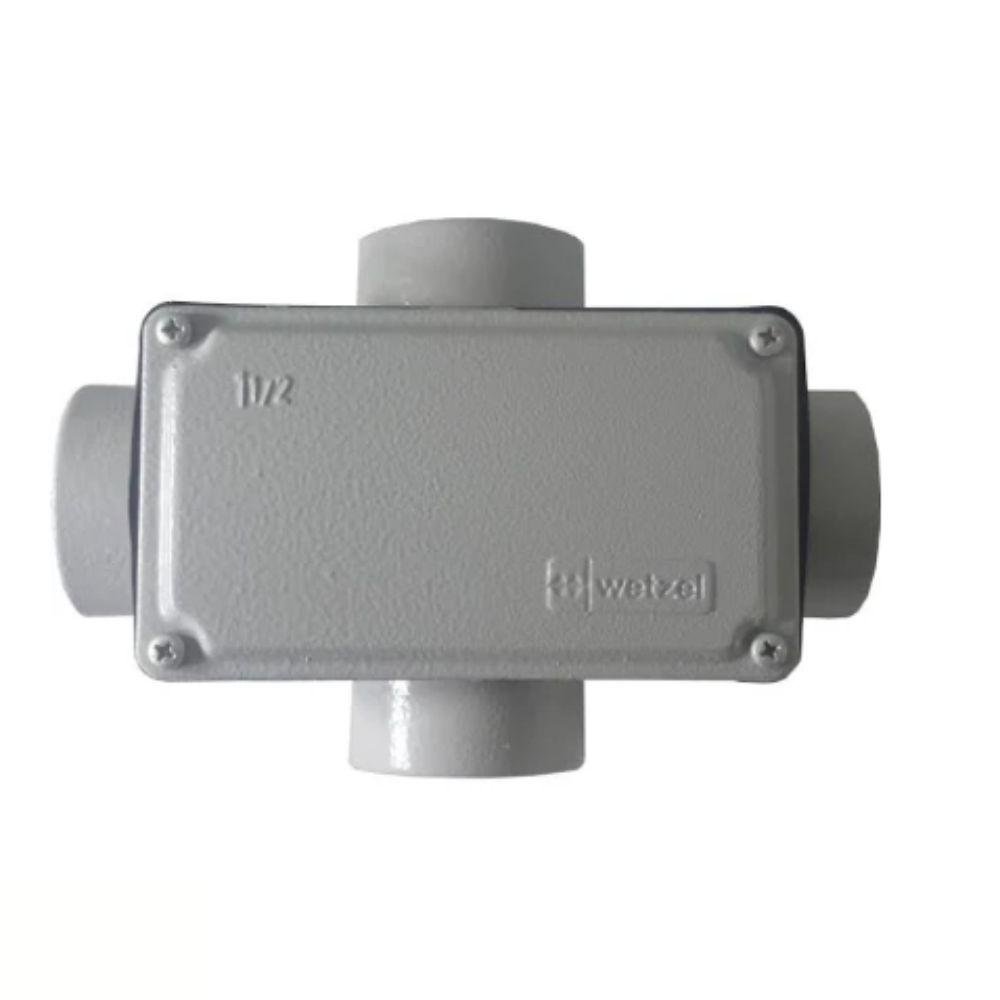 Condulete Al Tipo X 1.1/2" com Tampa e Vedação Cz - Wetzel | MadeiraMadeira