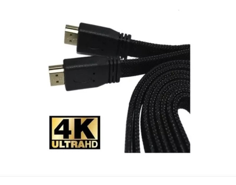 Super Cabo Hdmi Gold 4k Ultra Hd Full Hd Nylon Blindado - 5m | MadeiraMadeira