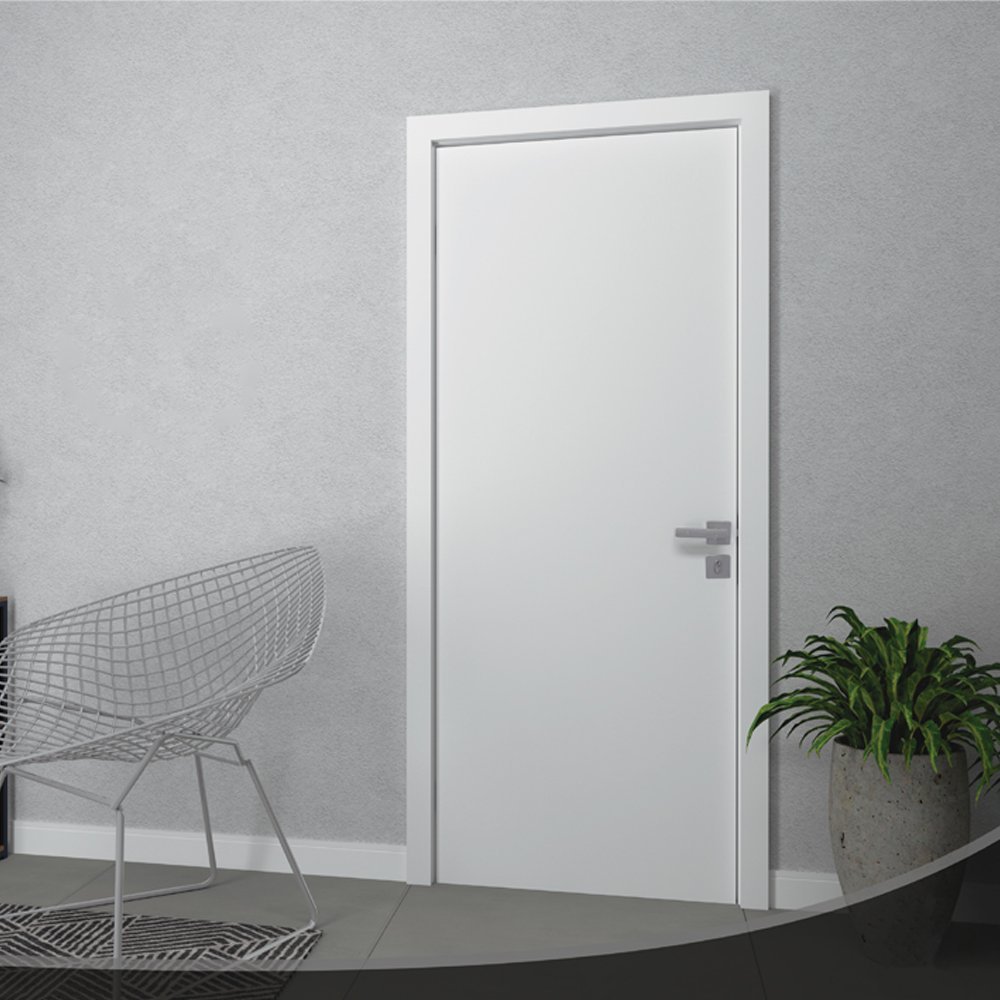 Kit Porta Branca Lisa 70x235 Cm C/dobradiça Inox Batente de 11,5 À 15cm ...
