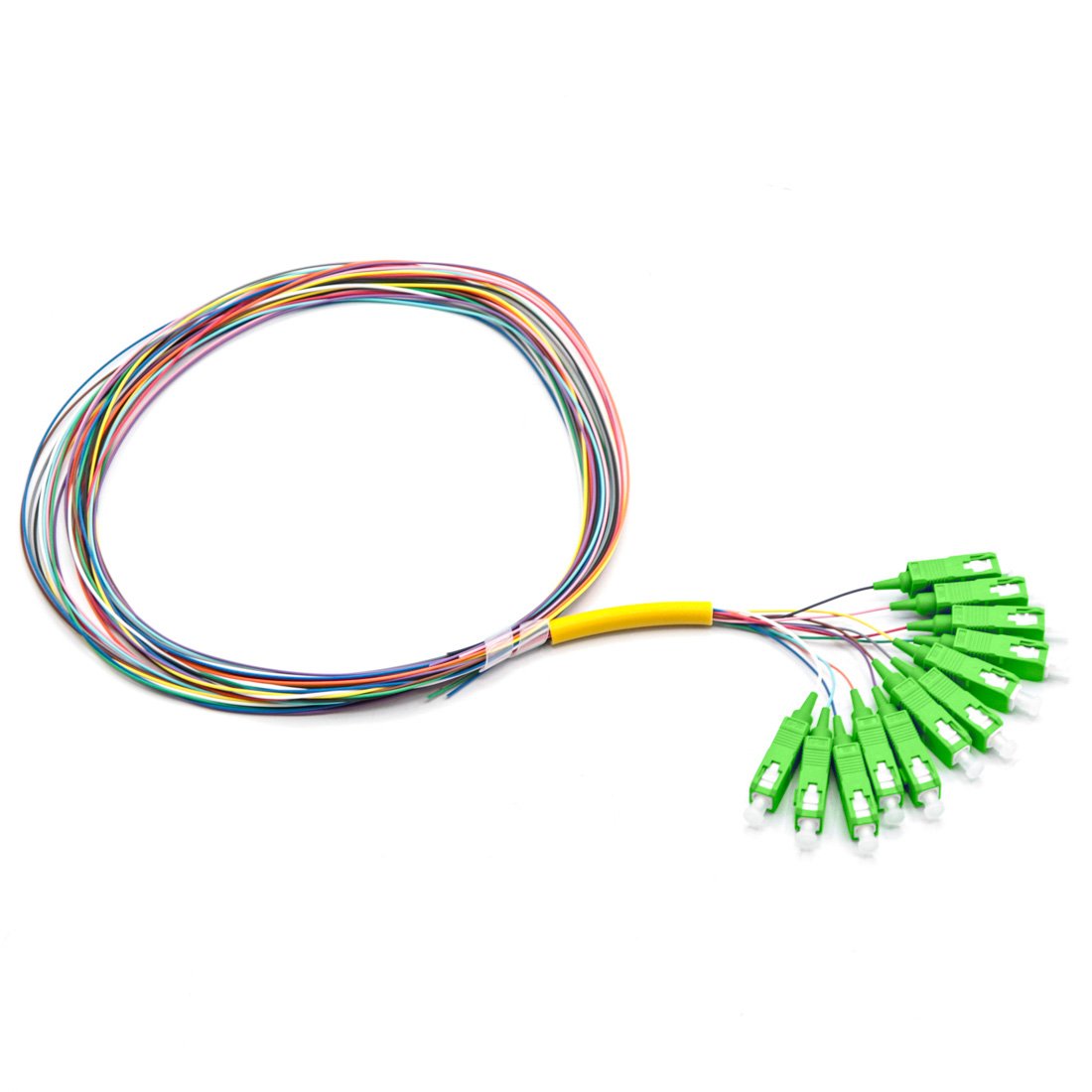 Pigtail Óptico 12 Cores SC APC 1.5M NAZDA | MadeiraMadeira