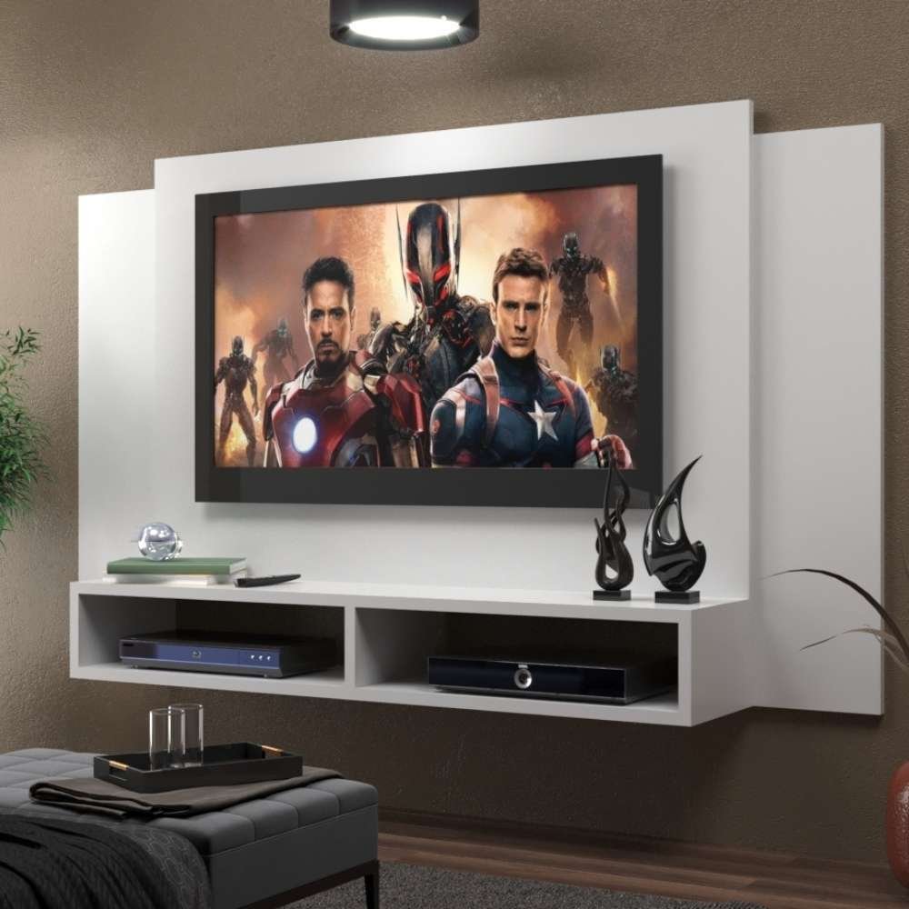 Painel para TV Até 43 Polegadas 120cm Mdf Branco Athenas - On Móveis | MadeiraMadeira