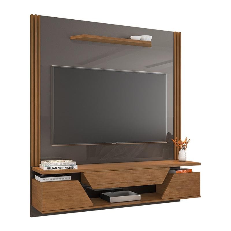 Painel Suspenso Valley 160cm Sala para TV até 60 Polegadas Cinza Perola ...
