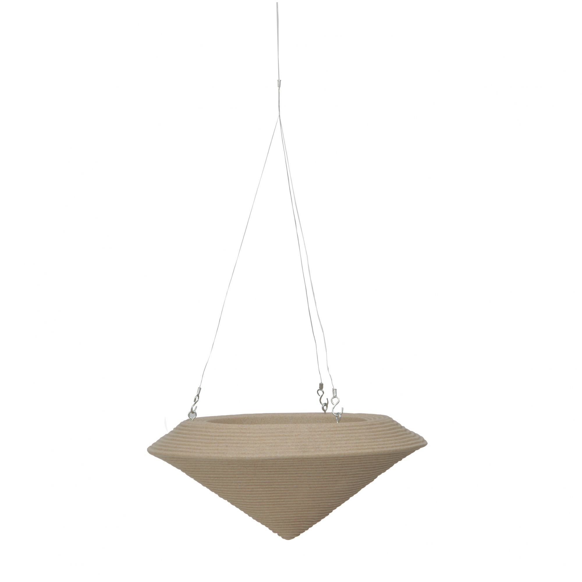 Vaso Bali Suspenso 24 X 18 Cm Vasart 11 - Granito Areia | MadeiraMadeira
