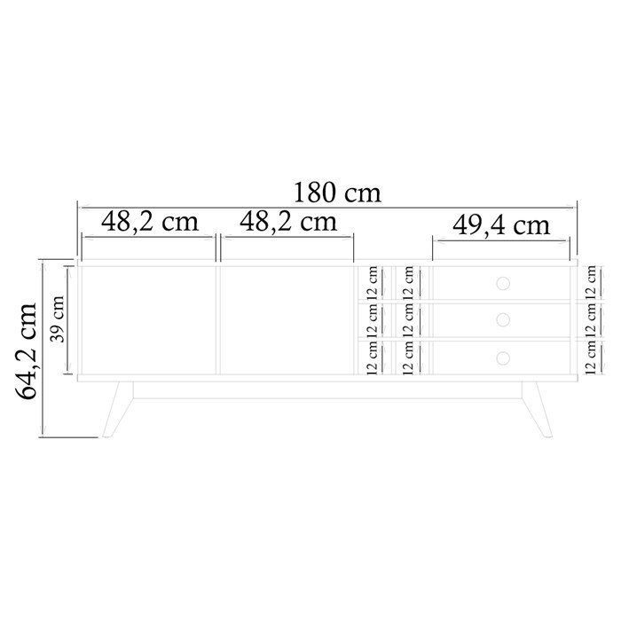 Painel Tv 70 Polegadas Leme e Rack 2 Portas Noronha Preto Noce Milano ...