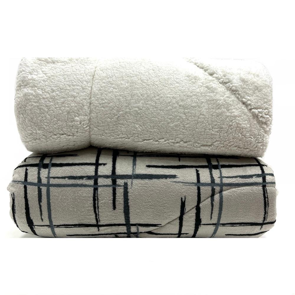 EDREDOM HEDRONS CASAL 220X235 ESTAMPADO PLUSH SHERPA - UN - STILETTO ...