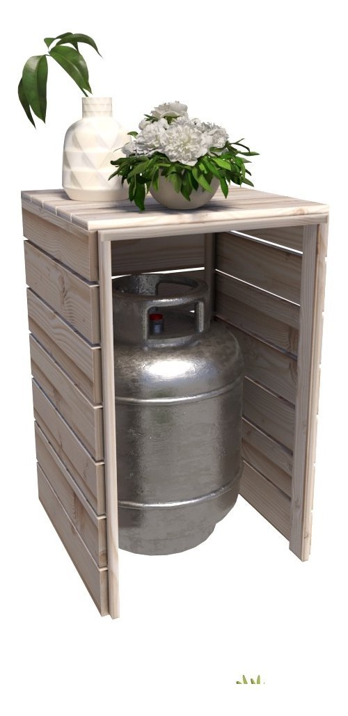 Capa Protetora P/ Botijão De Gás De Madeira Macebo Rustica Technox | MadeiraMadeira