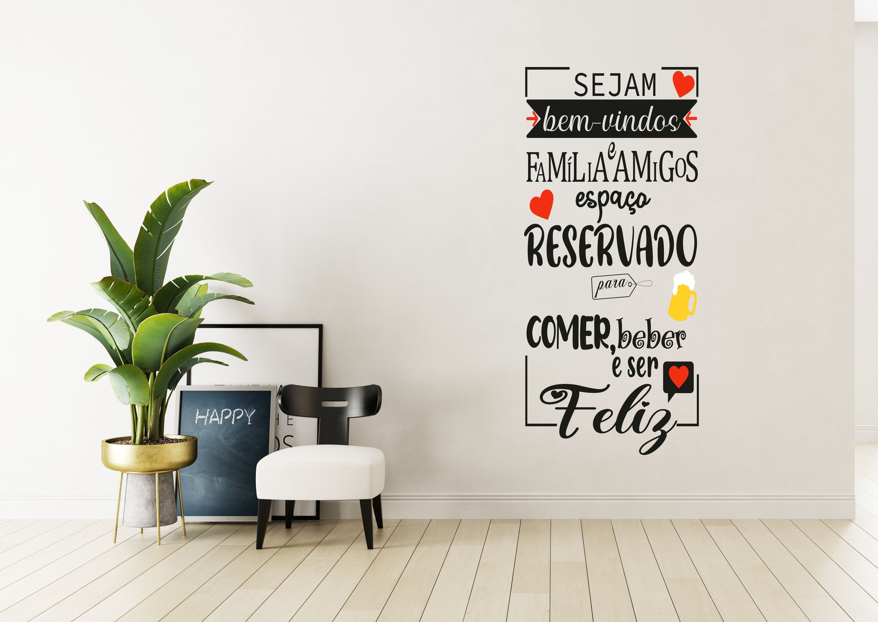 Adesivo Sejam bem vindos 45x100 | MadeiraMadeira