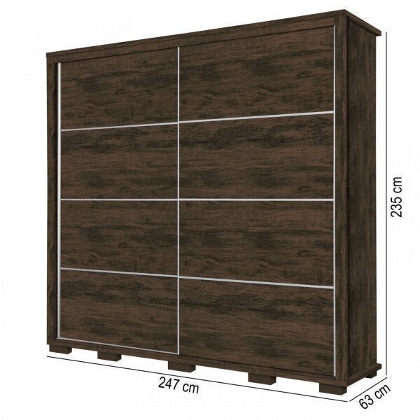 Guarda-Roupa Casal 2 Portas de Correr 7 Gavetas Califórnia Carmolar ...