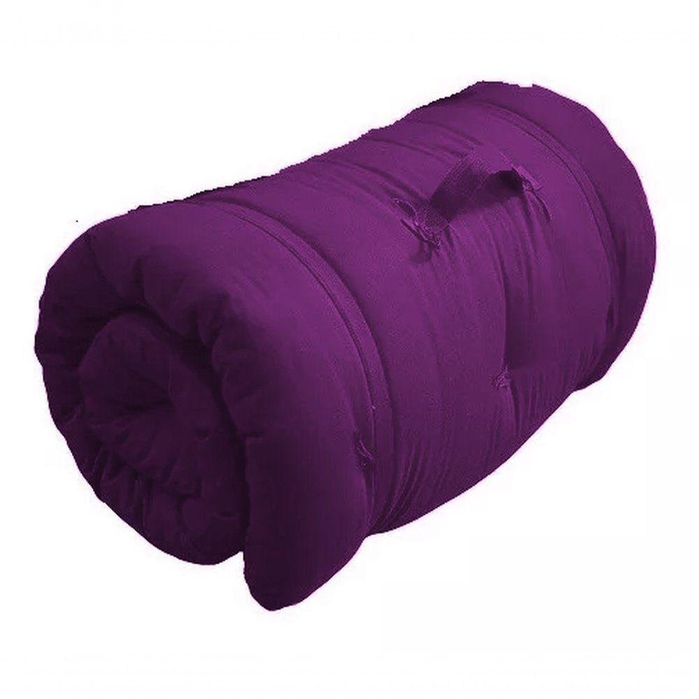 Colchonete Futon Camping Dobrável Orthovida D20 180 X 60 X 7 Cm - Roxo ...