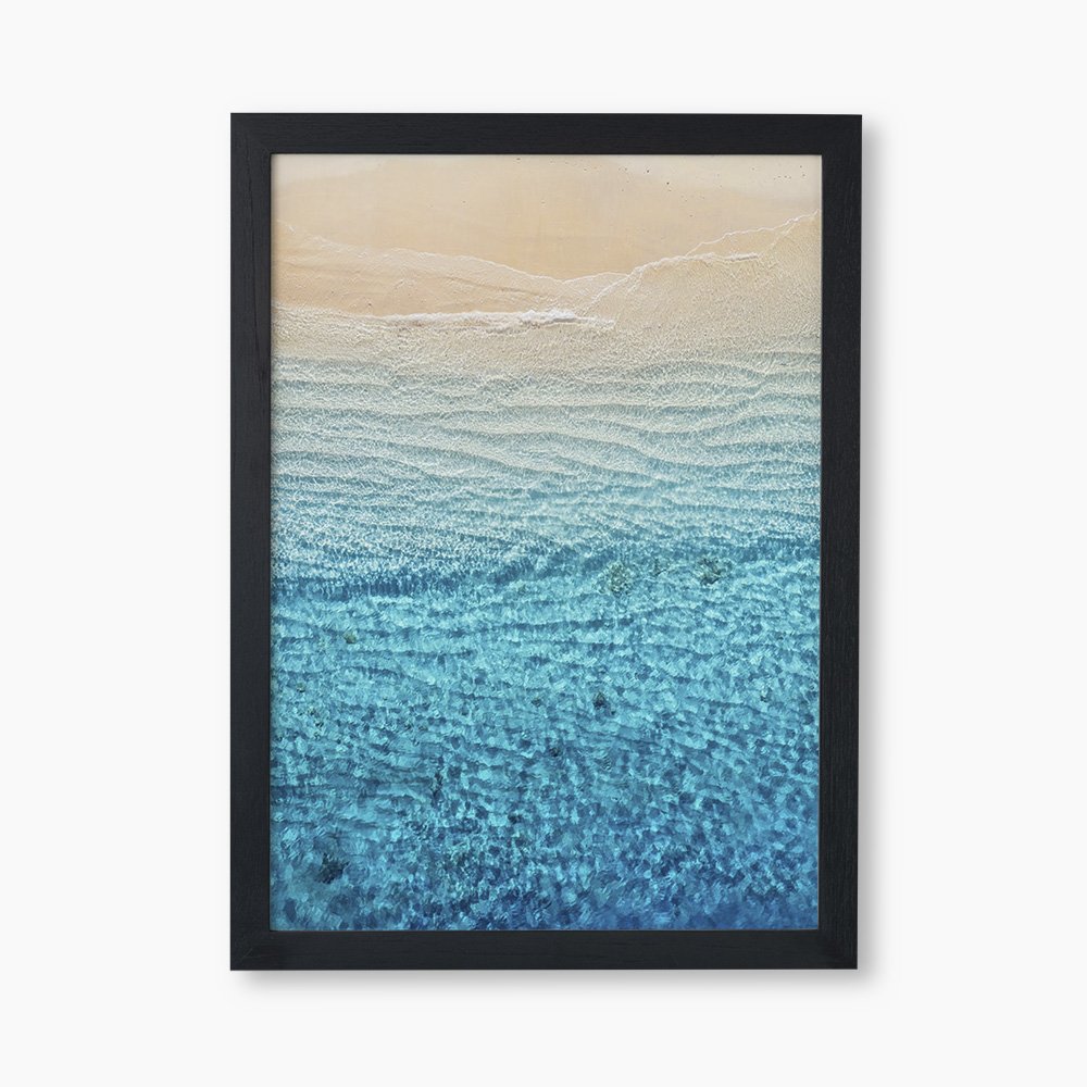 Quadro Decorativo Praia e Mar | Moldura Preta:33x48 | MadeiraMadeira