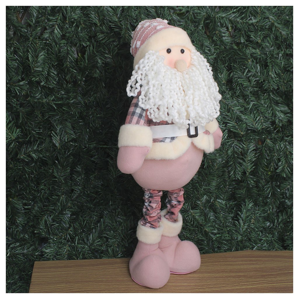 Boneco Natal Papai Noel Rosa Perna Ajustável 90cm | MadeiraMadeira