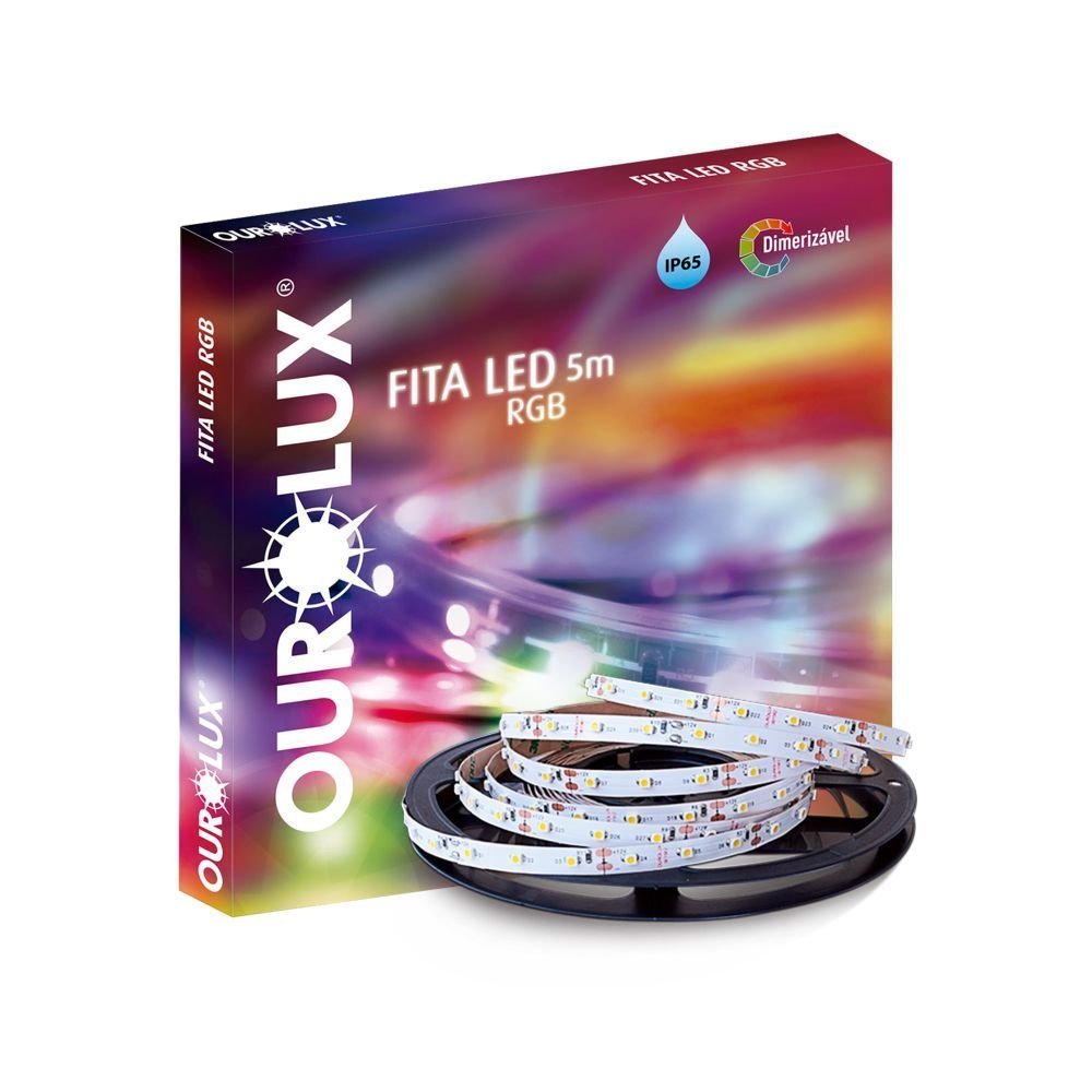 Fita Led Luminosa 5 Mt Rgb 36 W 12 V IP65 - Ourolux | MadeiraMadeira
