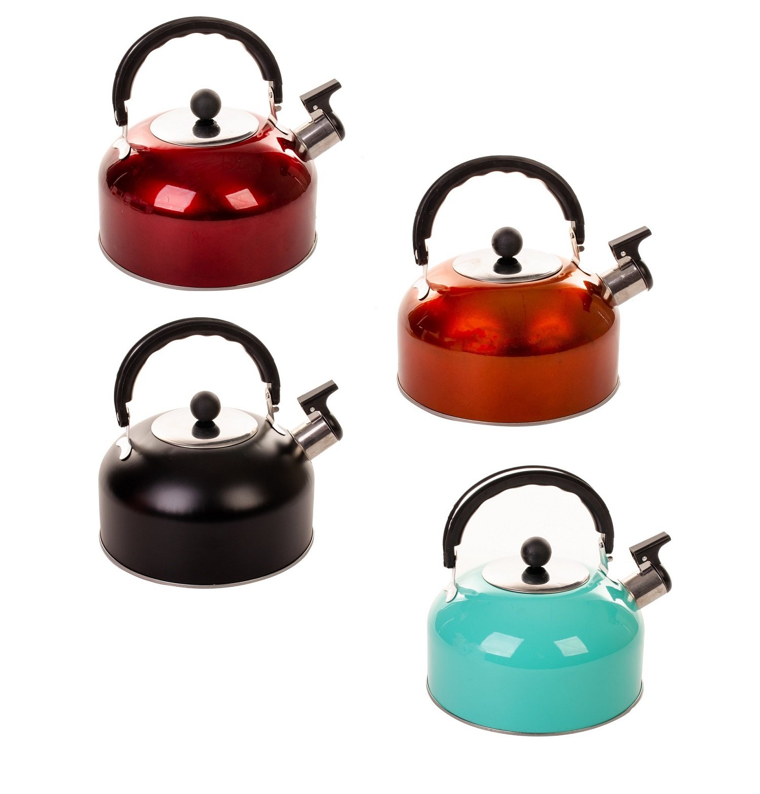 Chaleira com tampa e apito Aço Inox Colors 2 litros Wincy IXB0212 ...