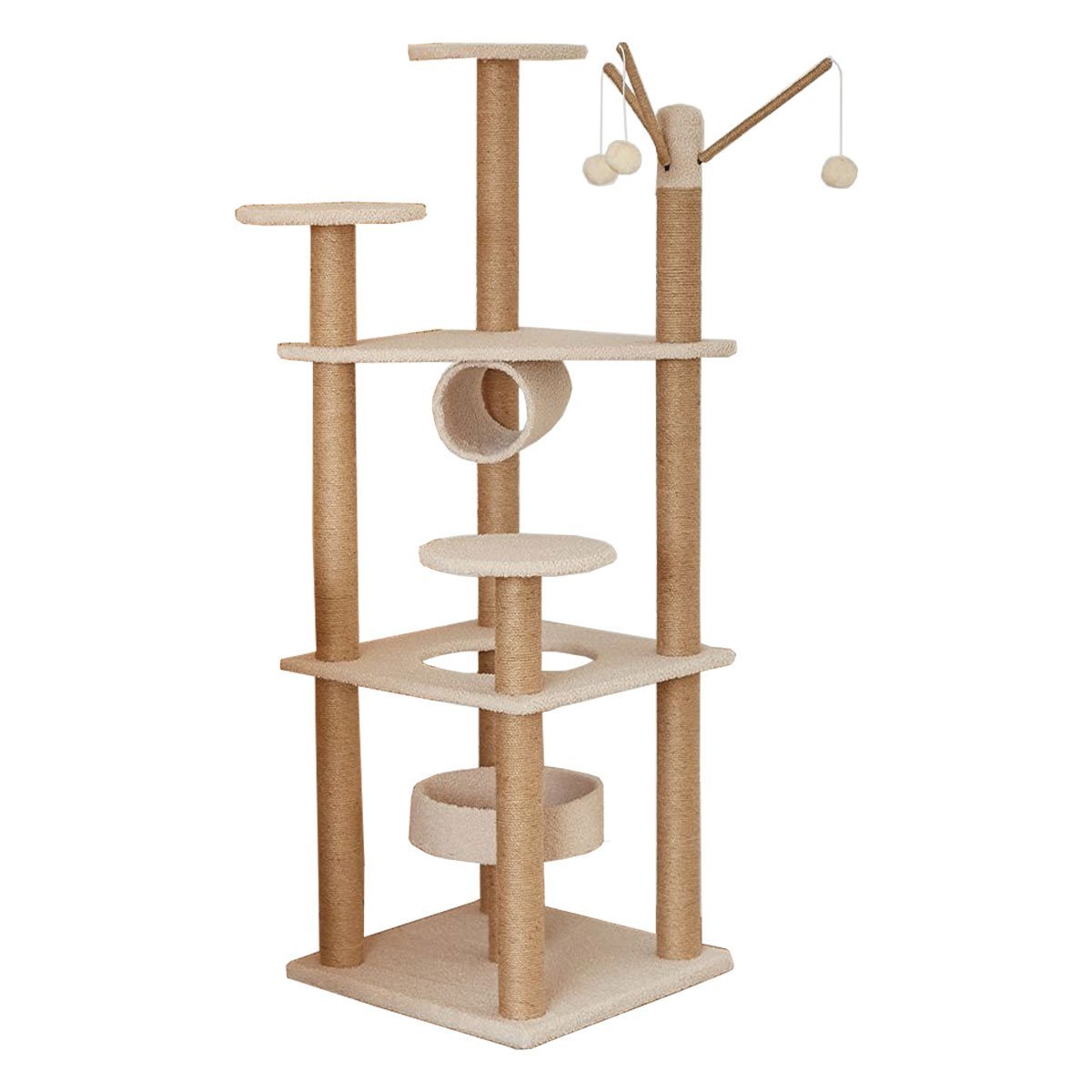 Arranhador Torre para Gato Felino Pet 5 Andares Tunel Escalada ...